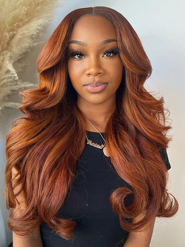 Ginger Body Wave HD Lace Frontal Wig 100% Human Hair DB06 – doubleleafwig