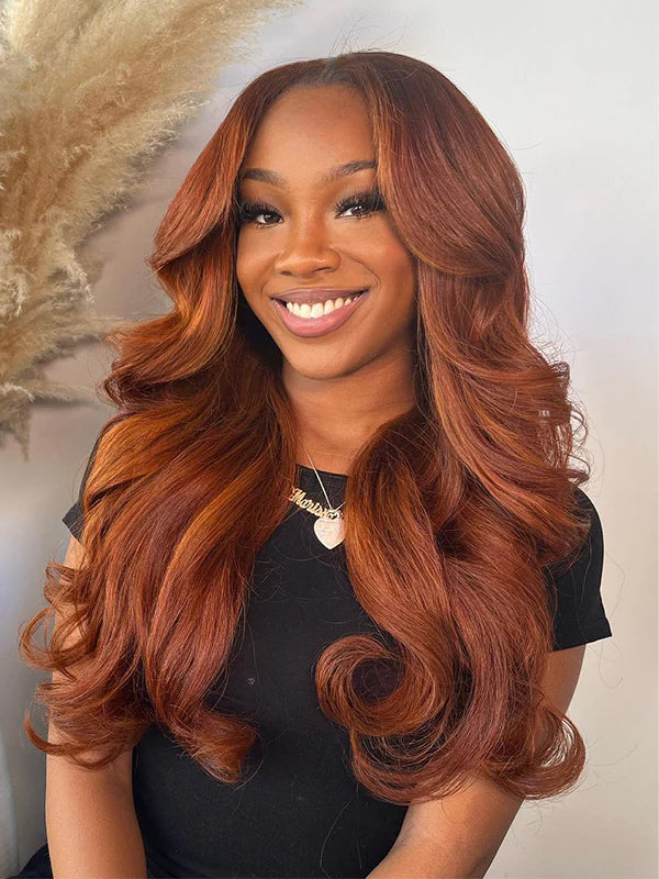 Ginger Body Wave HD Lace Frontal Wig 100% Human Hair DB06 – doubleleafwig