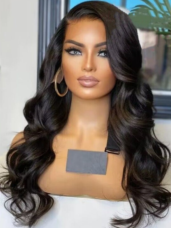 Doubleleafwig 100% Human Hair HD Lace Front Wig Body Wave Glueless Lon ...